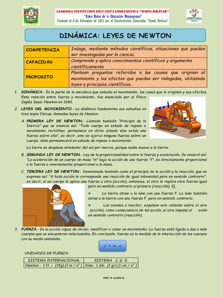 Sesión 12 - Dinámica - Leyes de Newton | Descargar gratis PDF | Las ...