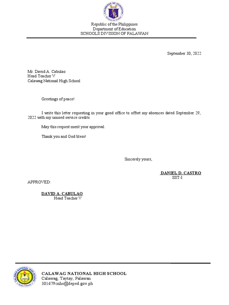 SERVICE CREDIT OFFSET LETTER Lean | Download Free PDF | Public ...