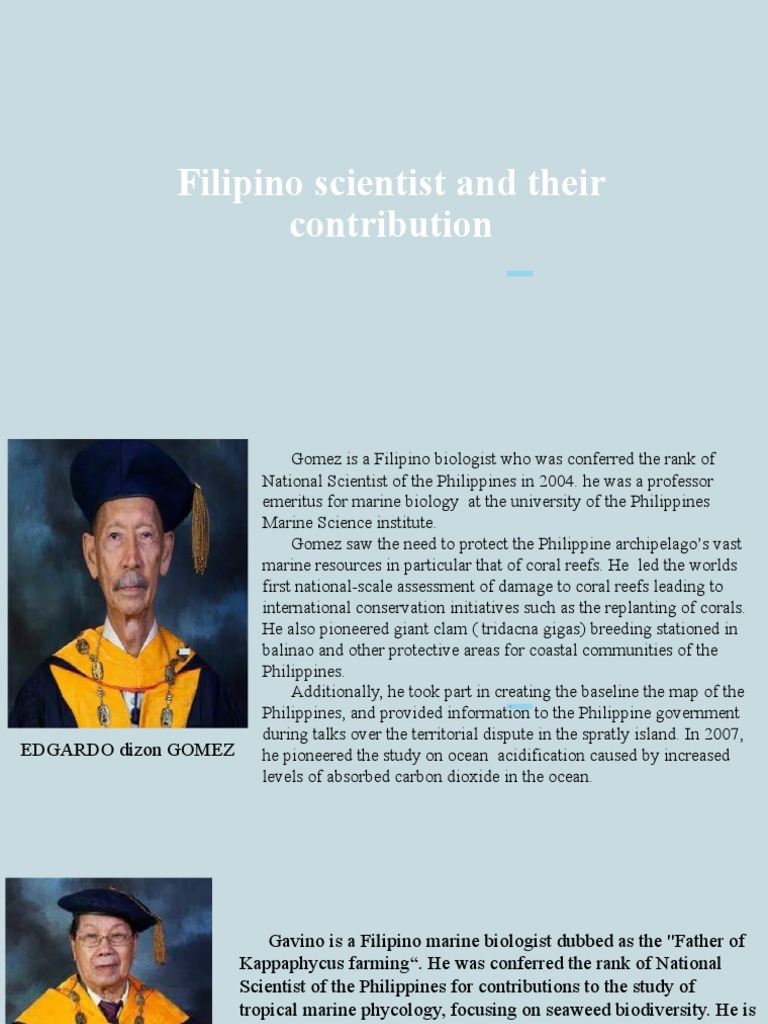 Contributions of Notable Filipino Scientists | PDF