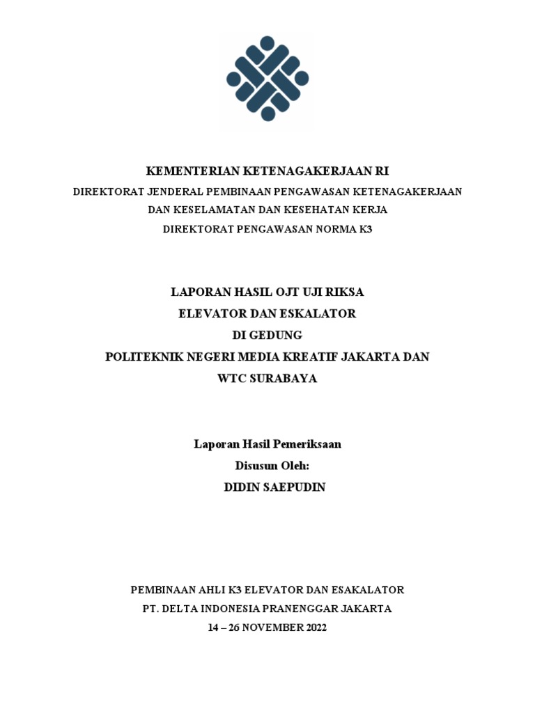 Laporan OJT - Didin Saepudin PT. Maxwell Infinity Service | PDF