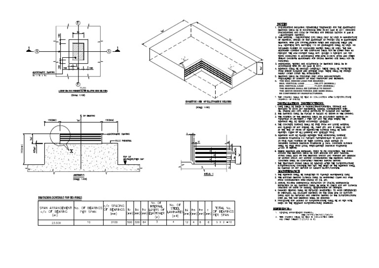 Plan (Showing RCC Pedestal and Elastomeric Bearing | PDF