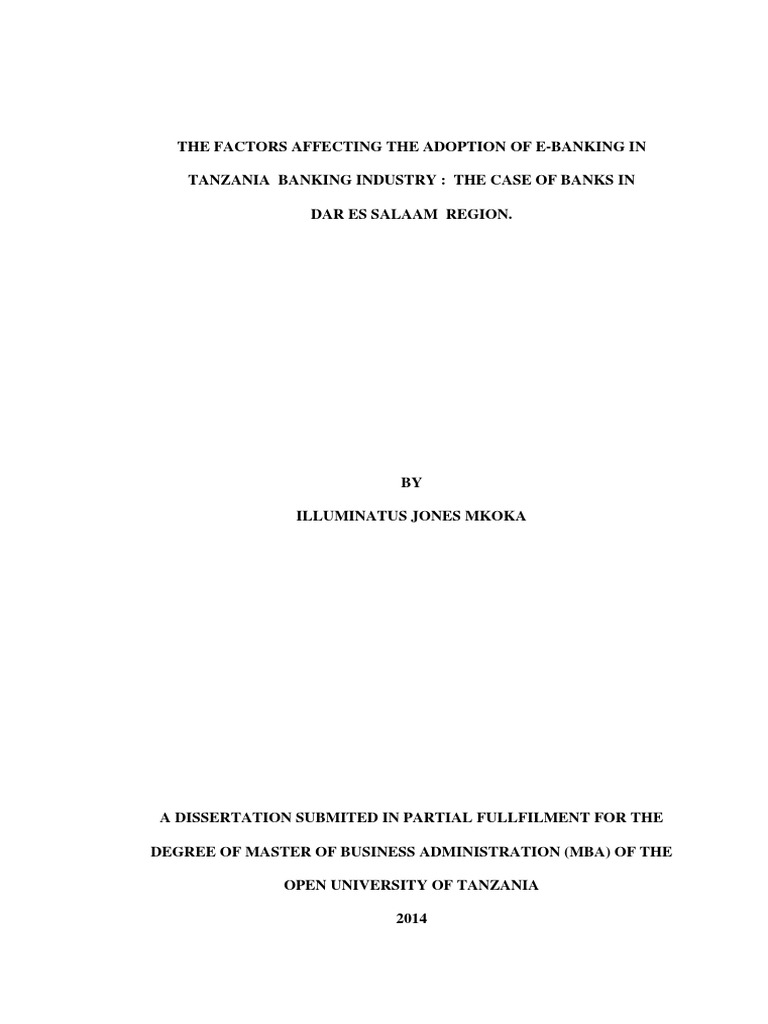 Factors Affecting Electronic Banking in Tanzania | PDF | Automated Teller Machine | Banks