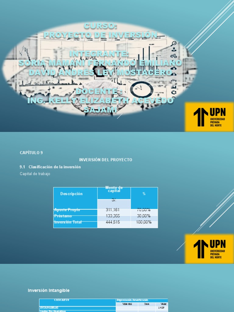 Curso: Proyecto de Inversión Integrante: Soria Mamani Fernando Emiliano ...