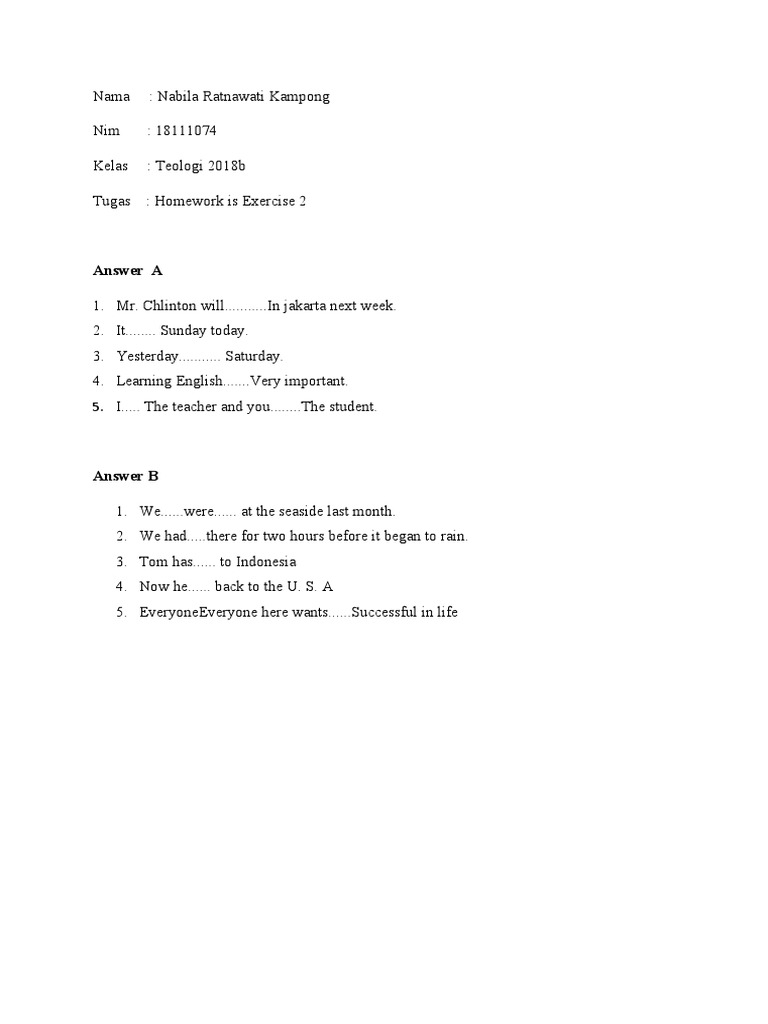Homework Exercise 2 Pdf
