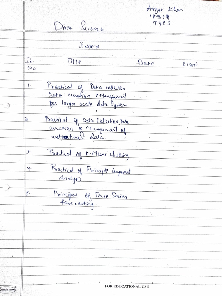 Data Science Practicals Pdf