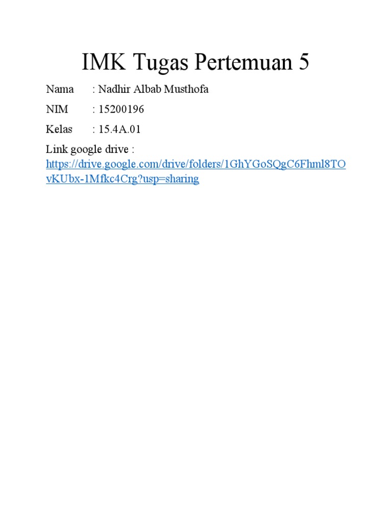 IMK Tugas Pertemuan 5 (15200196 - Nadhir Albab M) | PDF