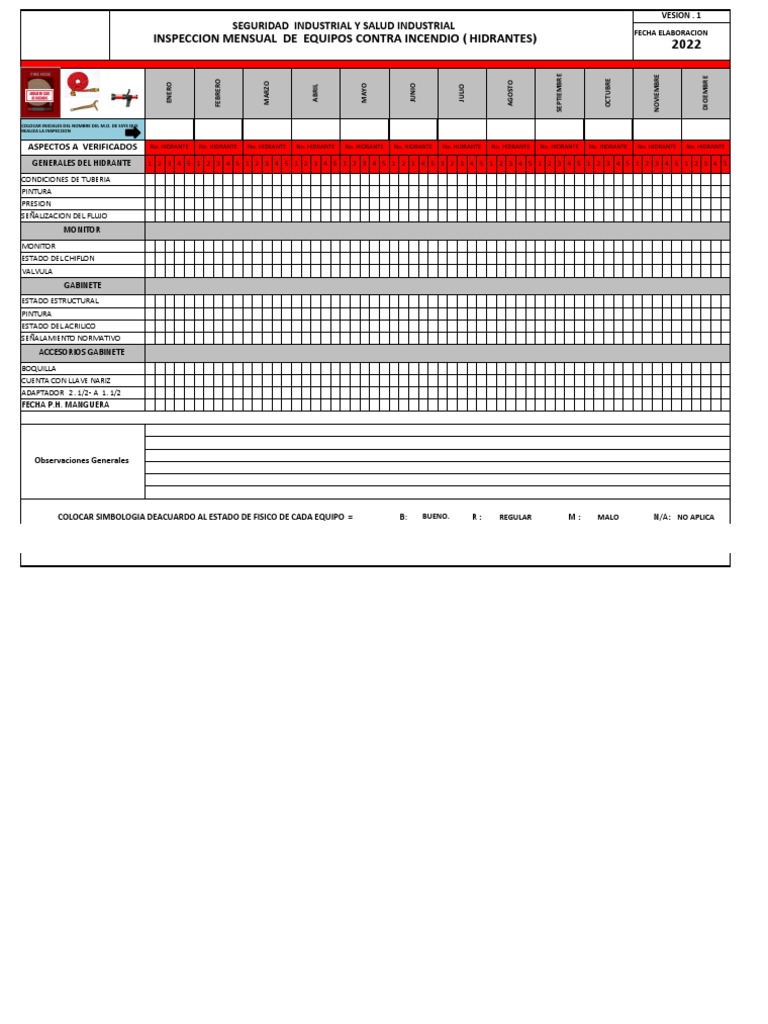 Inspeccion de Hidrantes Ok | PDF