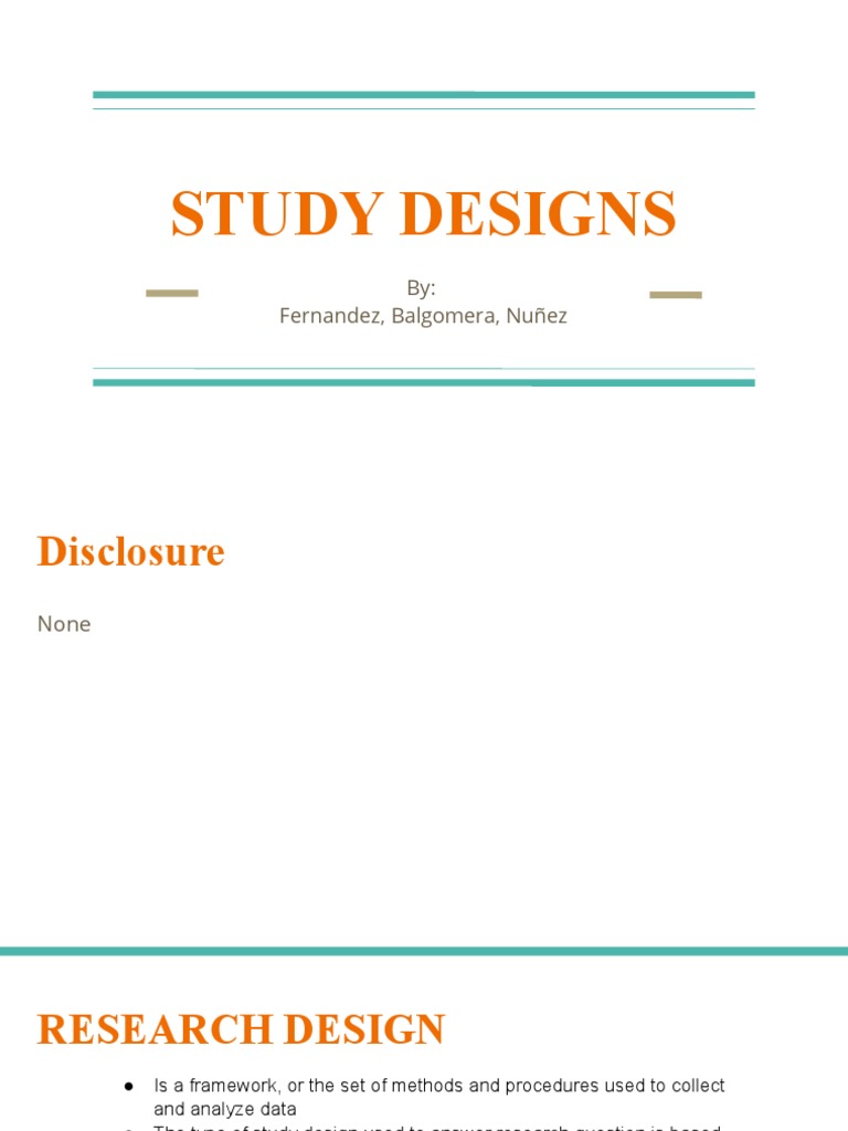 Study Designs | PDF | Cohort Study | Systematic Review