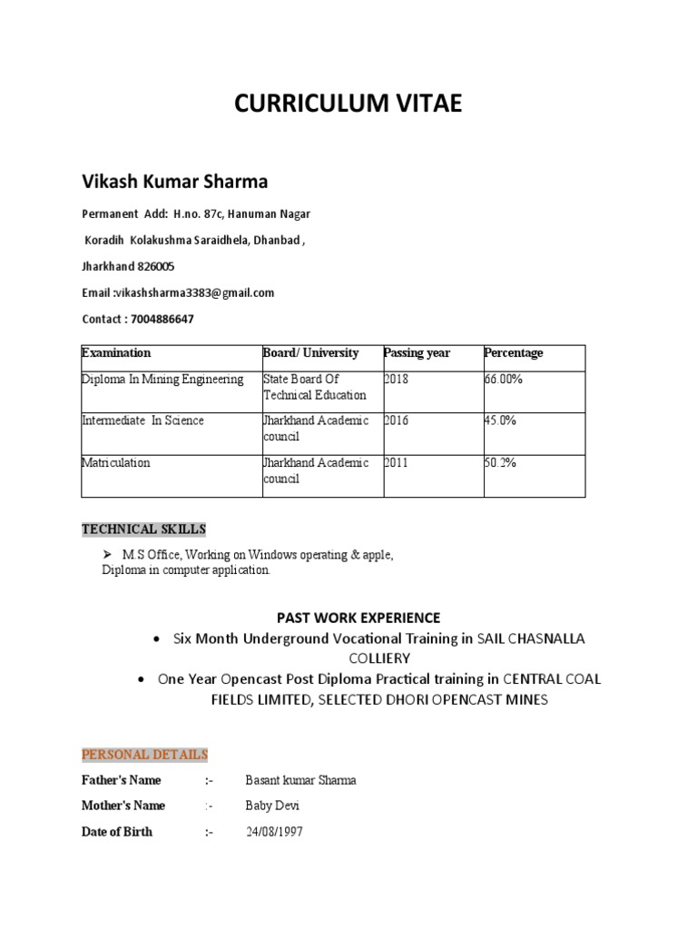 Vikash CV | PDF
