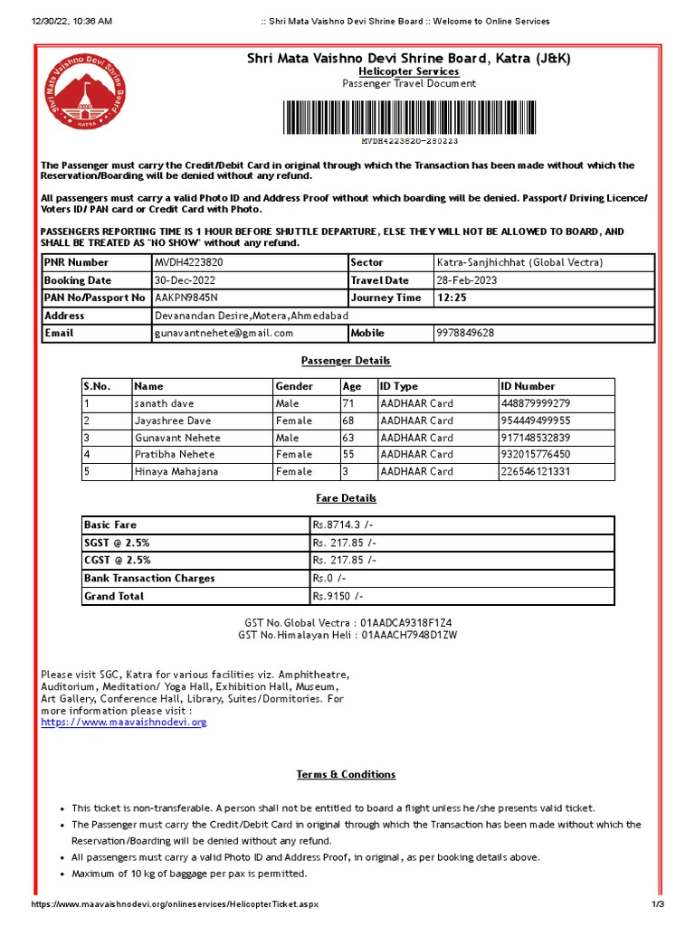 Ticket 1 | PDF | Credit Card | Debit Card