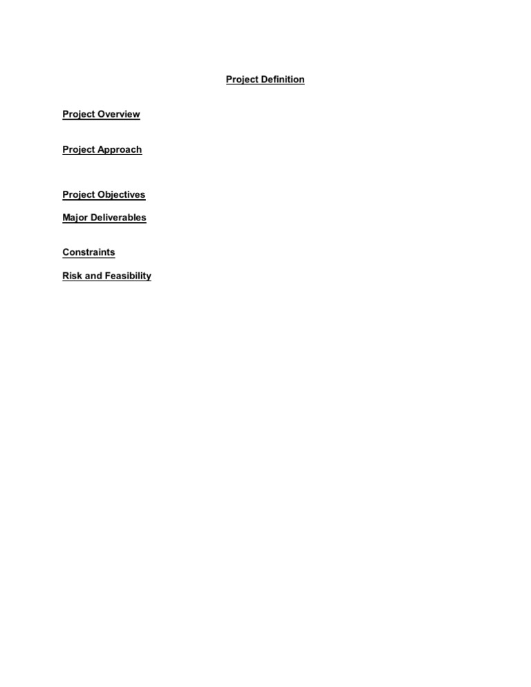 Project Definition | PDF