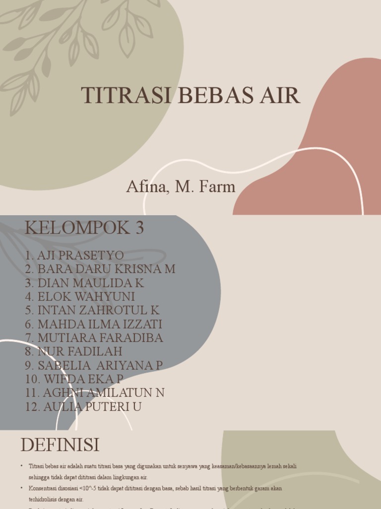 Titrasi Bebas Air Kel3-1 | PDF