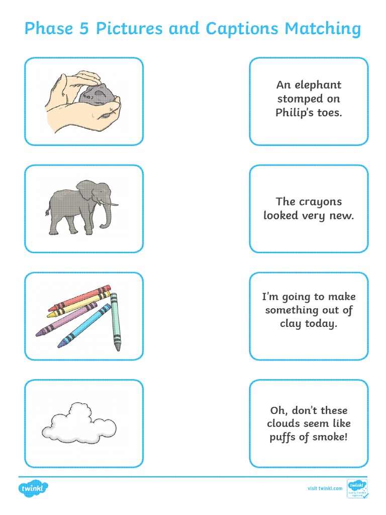 Pictures and Captions Matching Phase 5 | PDF