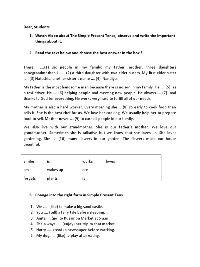 English Assignment Class 7 | PDF