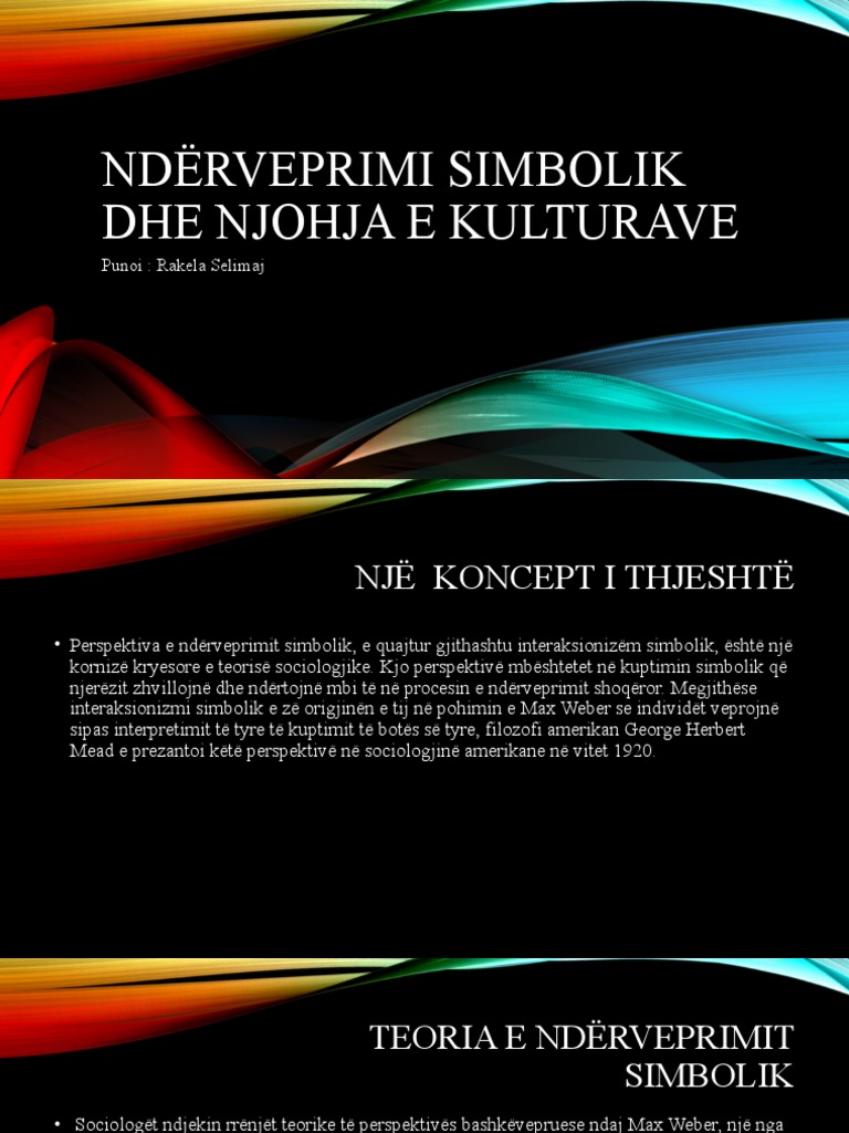 Ndërveprimi Simbolik Dhe Njohja e Kulturave | PDF