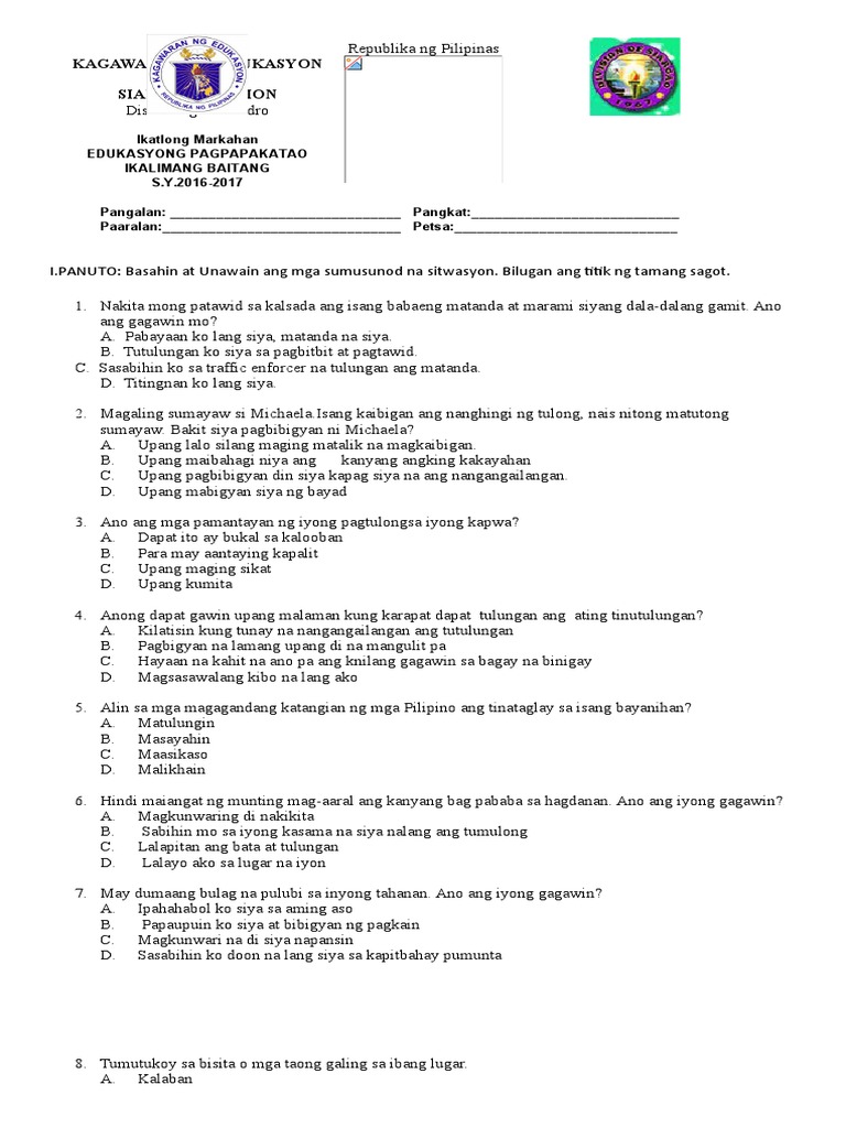 3rd Grading - Grdae5 - ESP | PDF