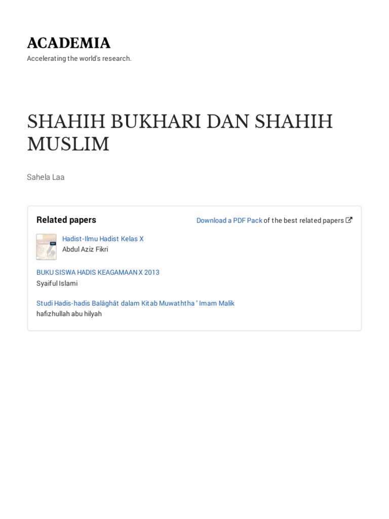 Kitab Hadis With Cover Page v2 | PDF