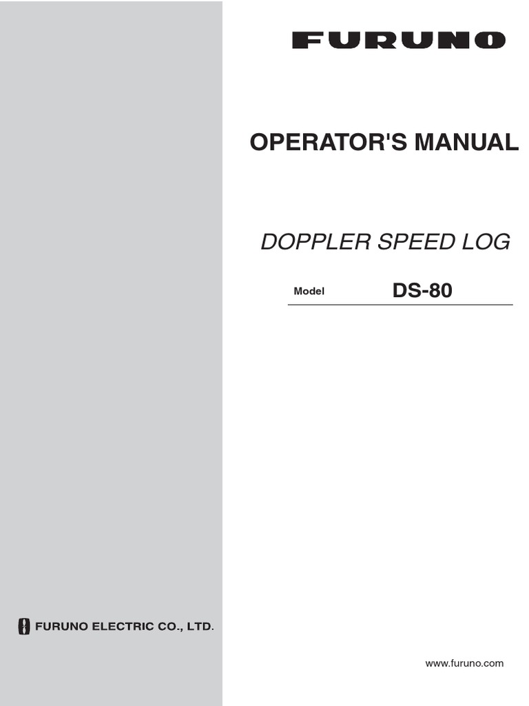 Operator Manual Doppler Speedlog Ds80 | PDF | Menu (Computing) | Rechargeable Battery