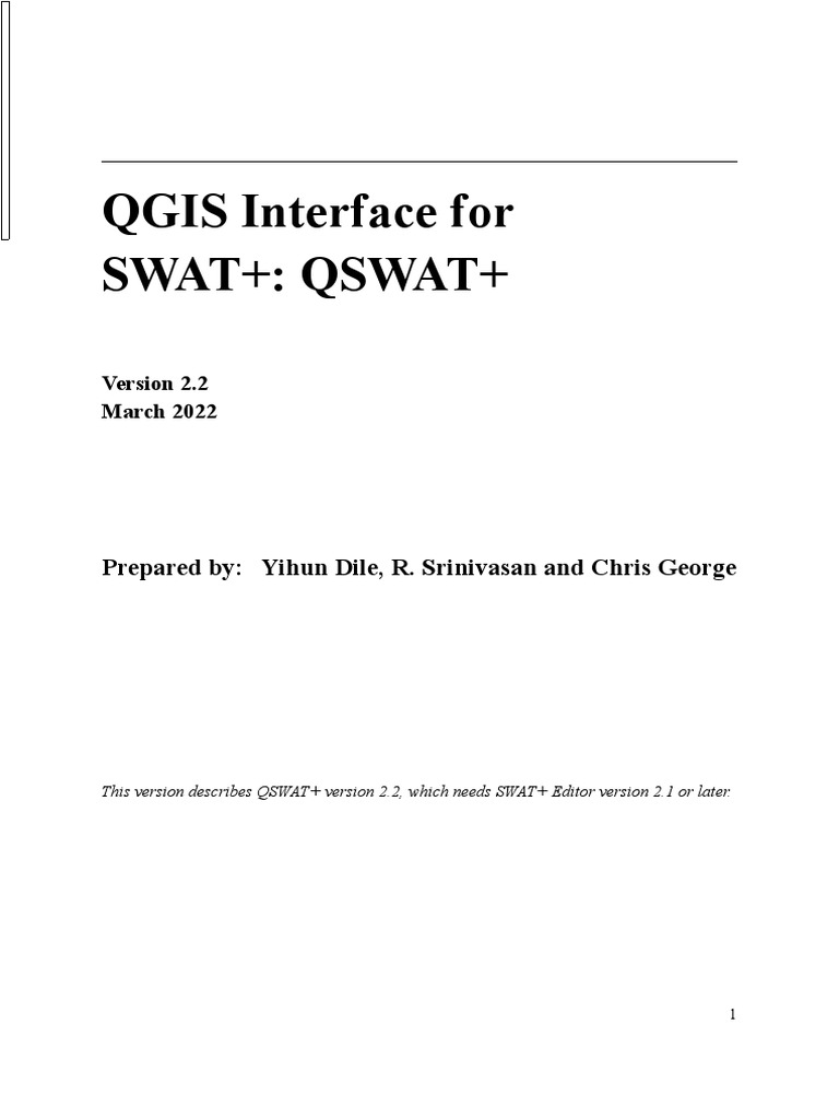 QSWATPlus Manual v2.2 | PDF | Installation (Computer Programs) | Computer File