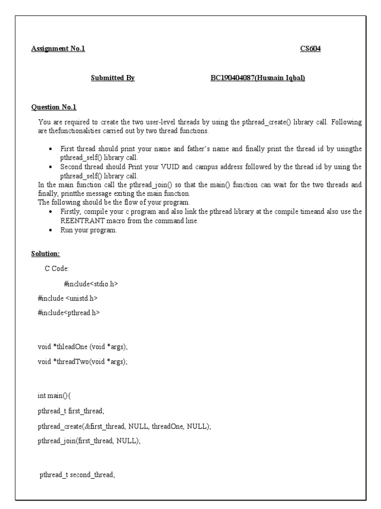 Fall 2022 - CS604 | PDF | Subroutine | Library (Computing) Fall 2022 - CS604 | PDF | Subroutine | Library (Computing)