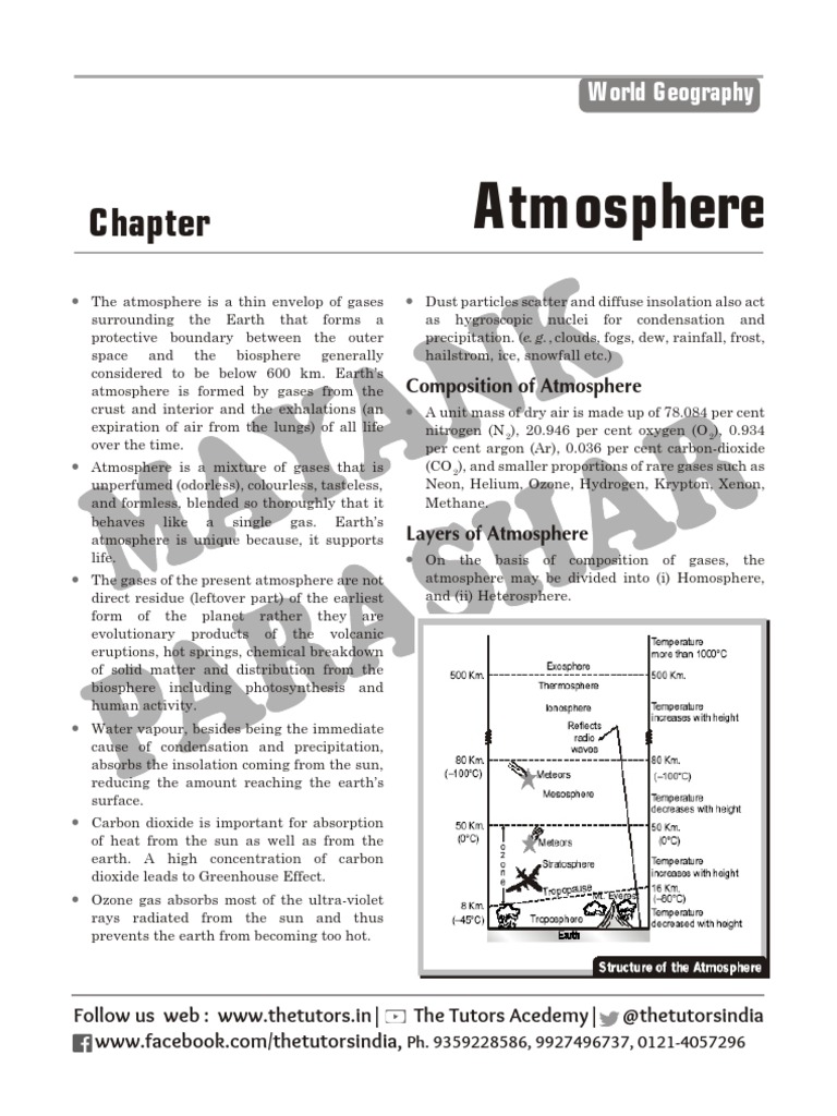 Atmosphere (Chapter 5) | PDF | Atmosphere Of Earth | Atmosphere