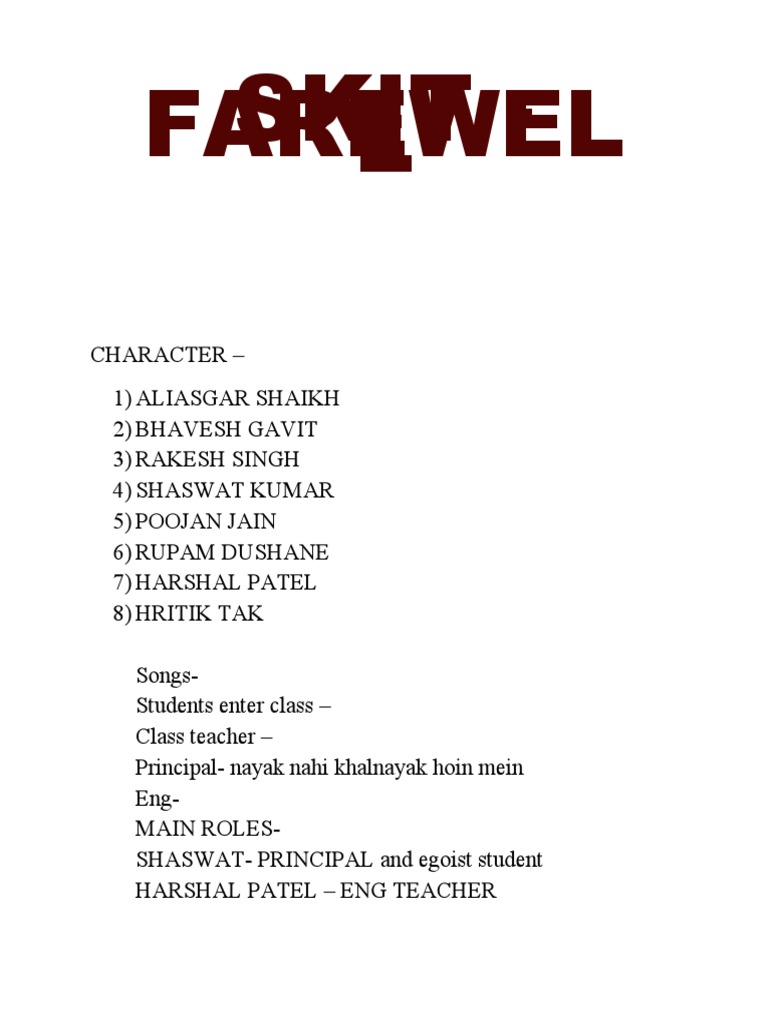 Skit 3 - Final Skit | PDF