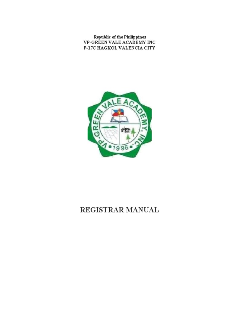 Registrar Manual Pdf University And College Admission Classified