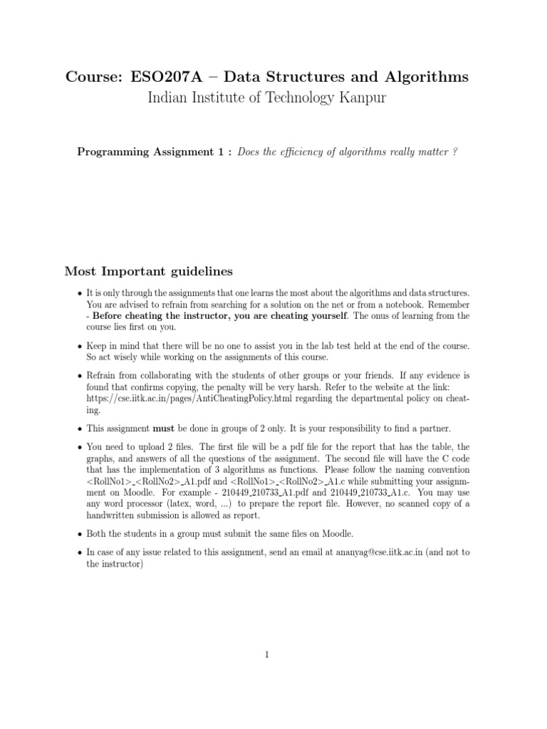 ESO207 ProgAssign 1 2022 Solutions | PDF | Algorithms | Subroutine