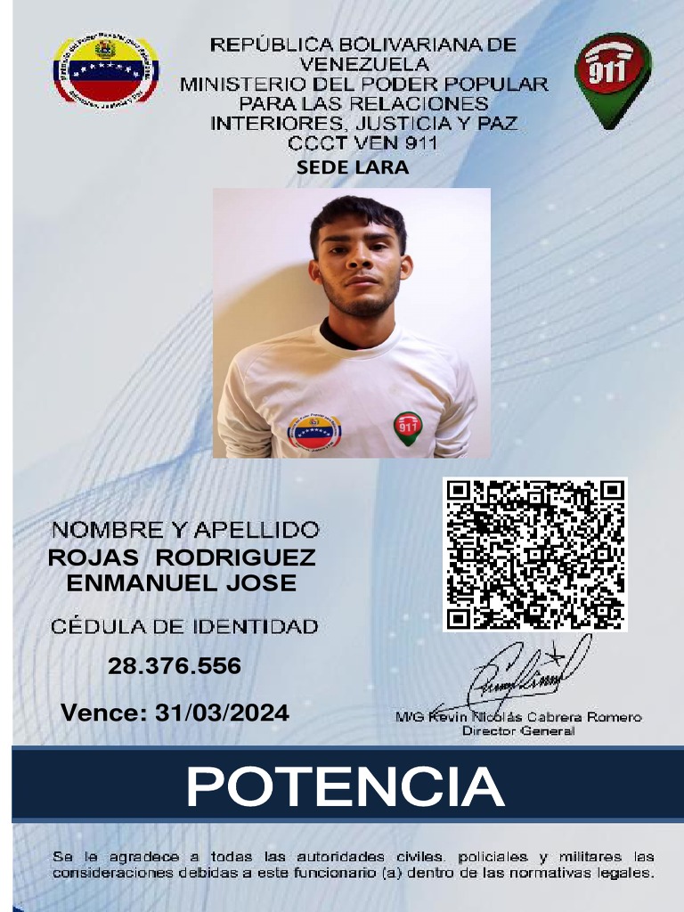 Carnet Rojas Enmanuel | PDF