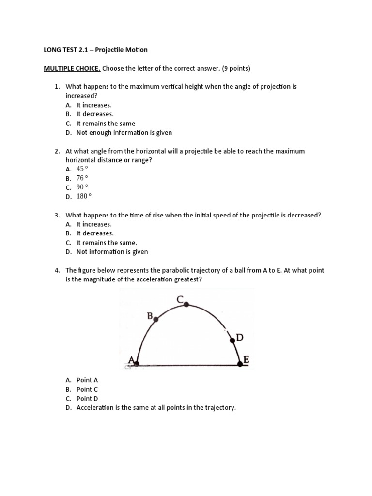 Projectile | PDF | Mechanical Engineering | Classical Mechanics