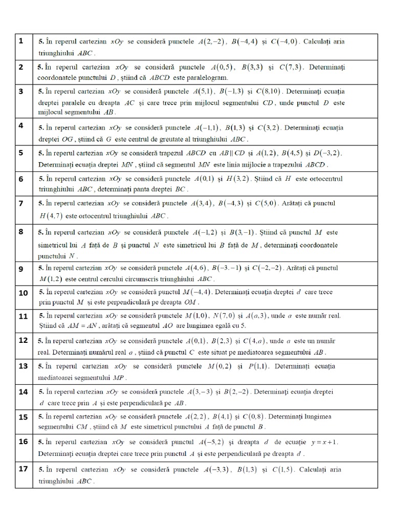 P5 - 01 Ecuatia Dreptei | PDF