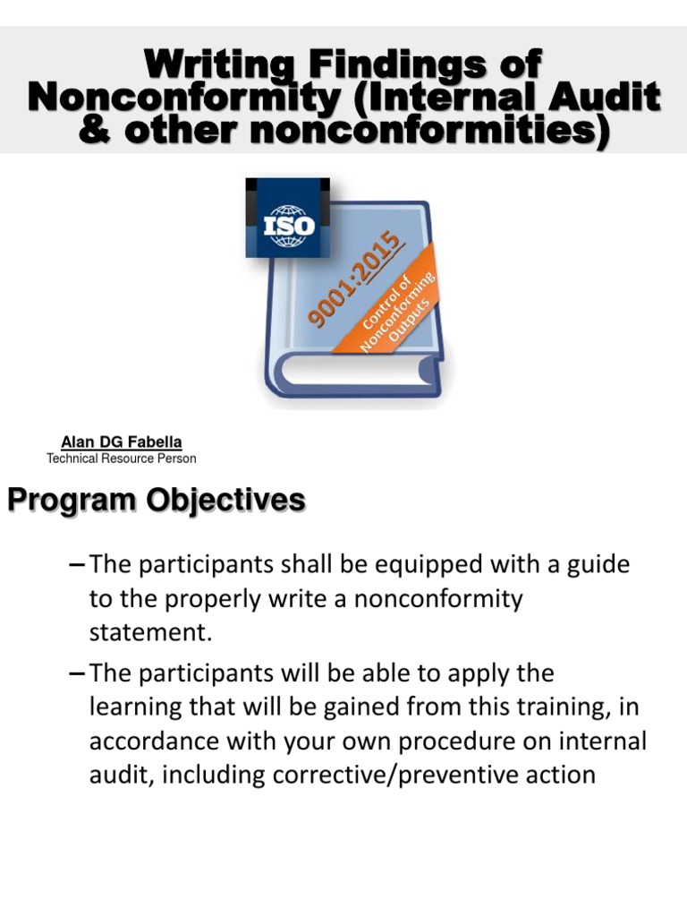 Writing The Nonconformity Statement - ADGF - Rev 1.0 Sep 2019 | PDF ...