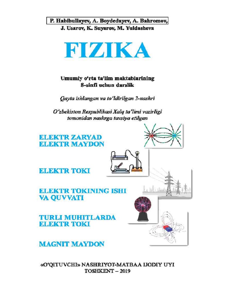 8-Sinf Fizika Darslik | PDF