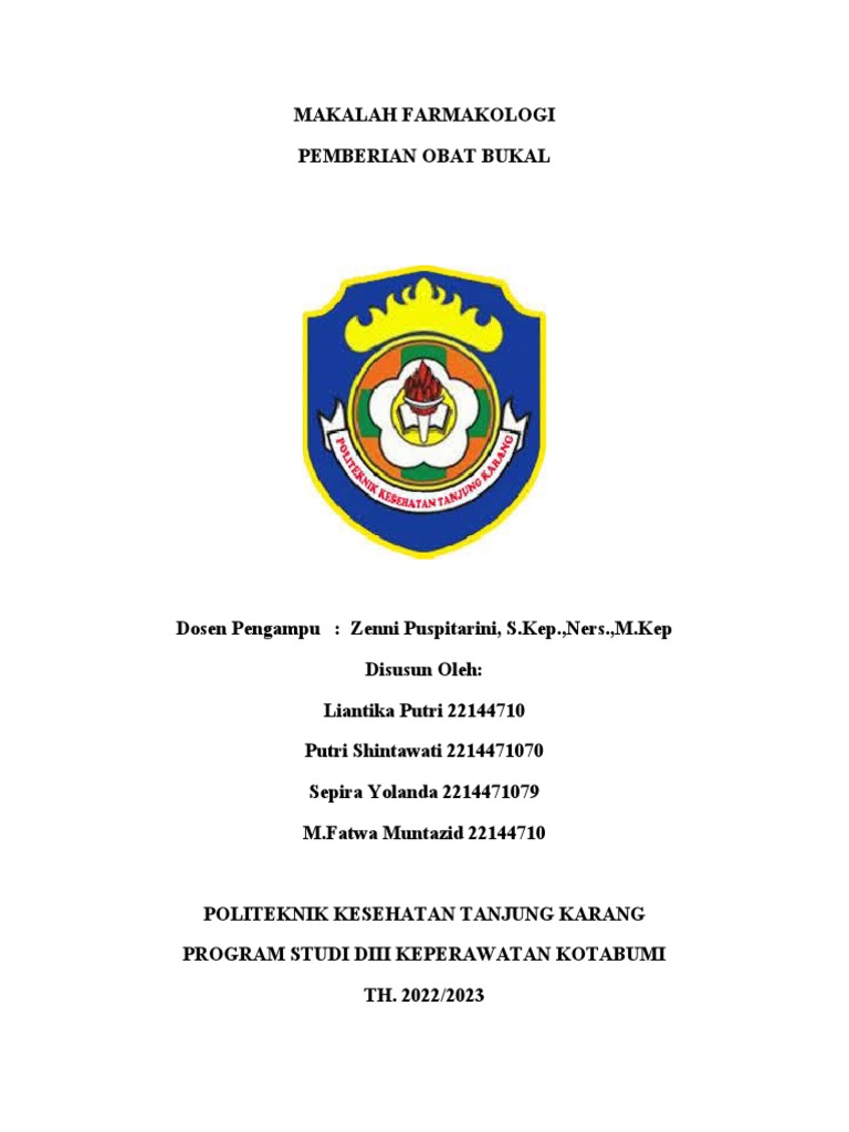 PEMBERIAN OBAT BUKAL | PDF