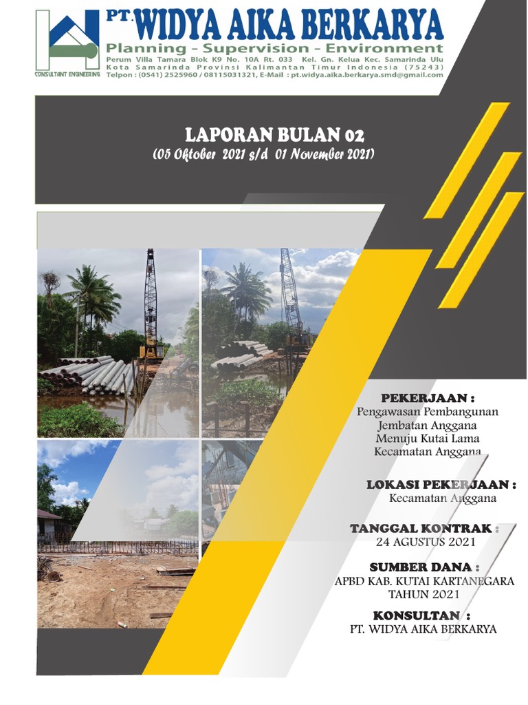 Laporan Proyek Jembatan Anggana | PDF