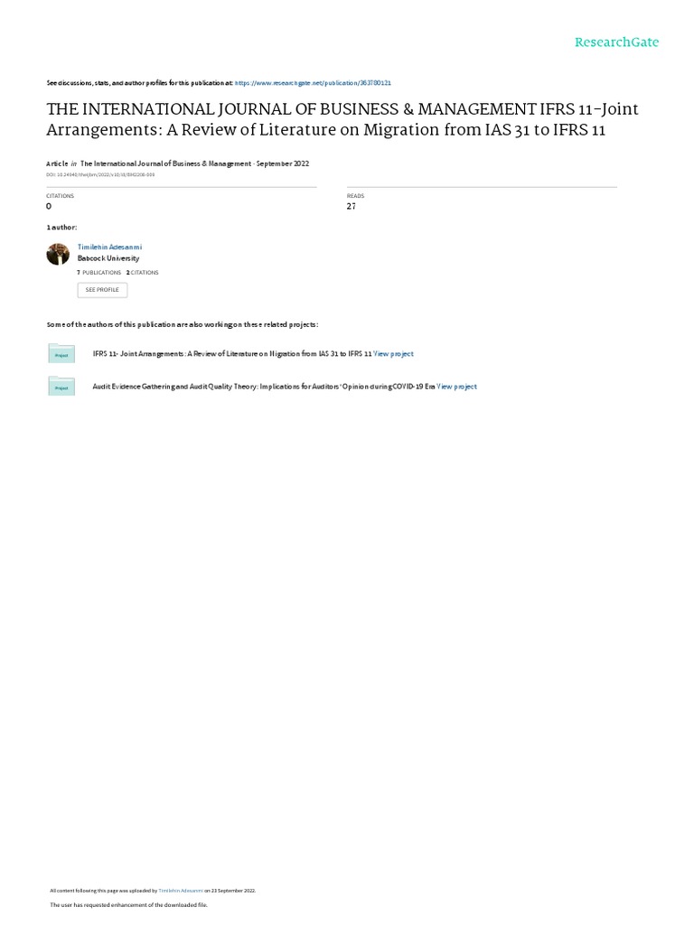 Joint Arrangement | Download Free PDF | International Financial Reporting Standards | Accounting