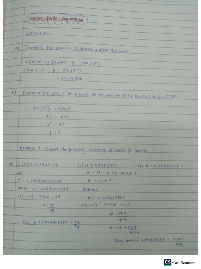Indices, Surds, Logarithms | PDF