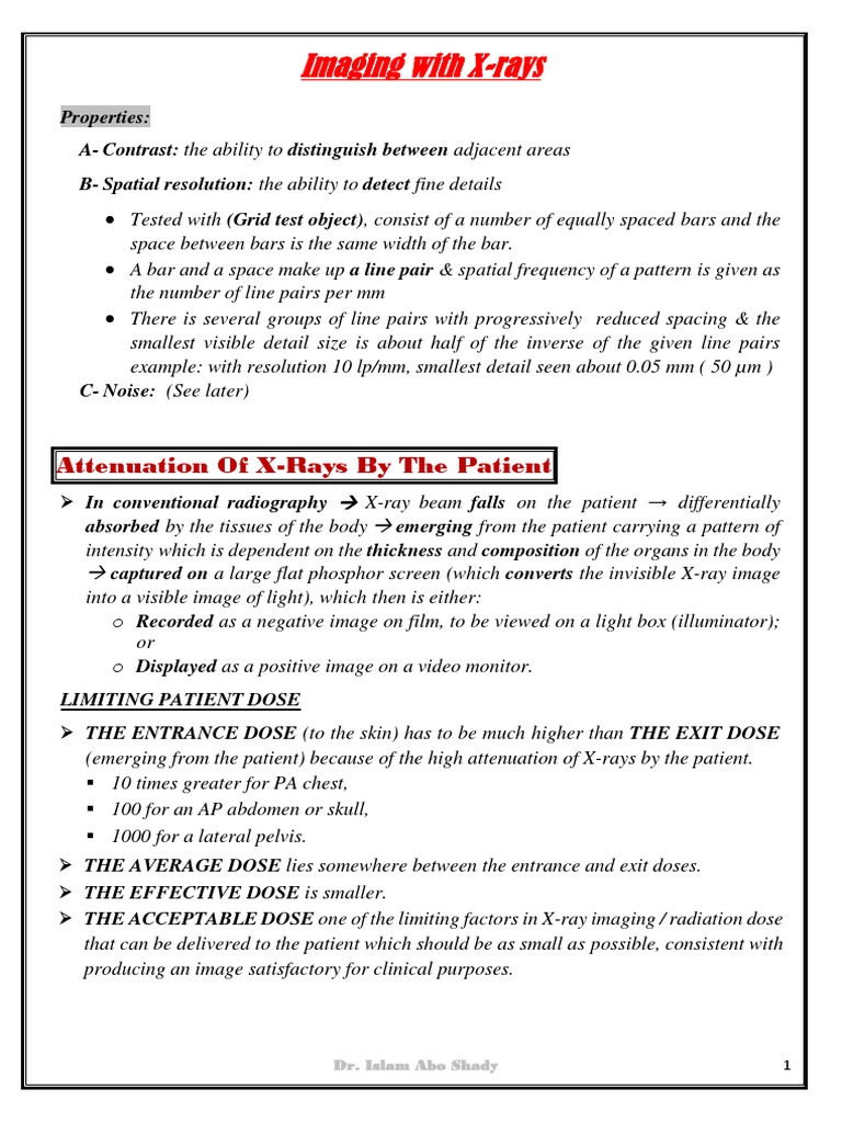 2 - Imaging With Xray | PDF | Radiography | X Ray