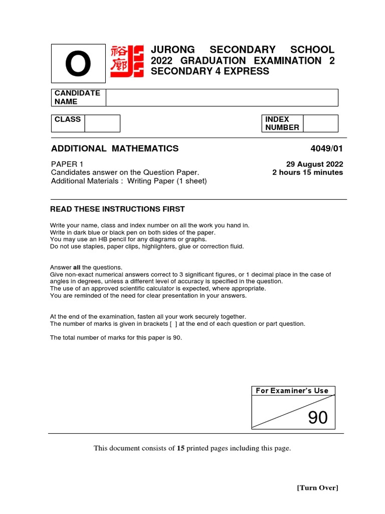 Paper 1 MS | PDF | Trigonometry | Triangle