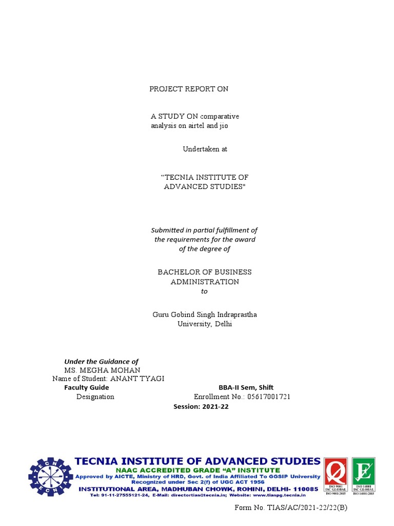 Minor Project Report Anant Tyagi | PDF | Information And Communications ...