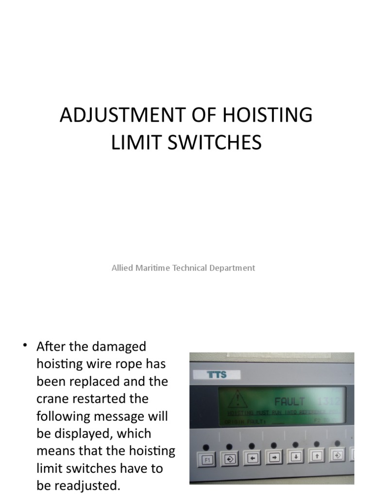 Adjustment of Limit Switches | PDF | Switch | Equipment