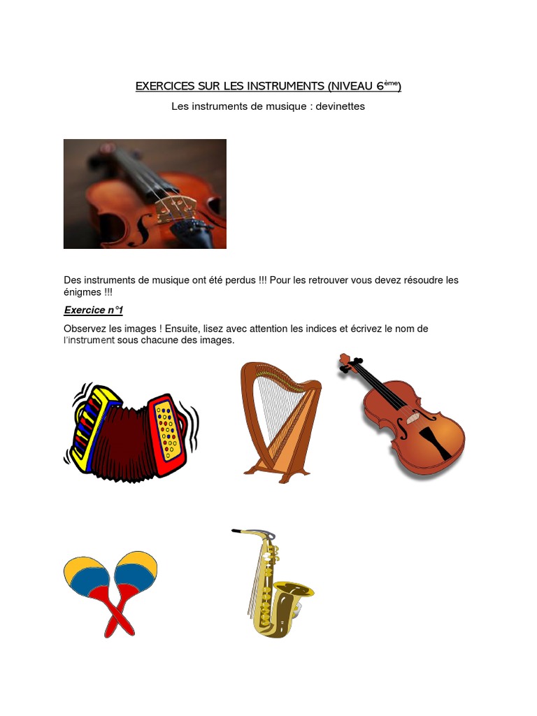 Les Instruments de Musique | PDF | Art