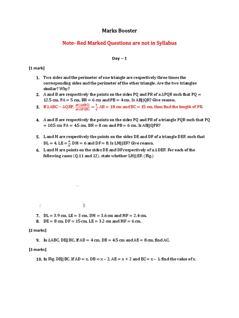 6.triangles Marks Booster | PDF | Triangle | Perpendicular