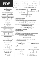 Optics Formula Sheet Study Sheet PhysicsA 2010 | PDF | Optics | Refraction