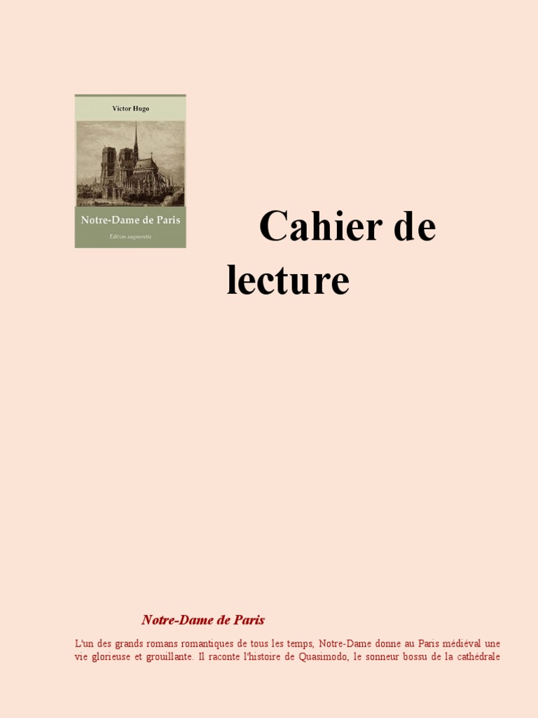 Cahier de Lecture | PDF