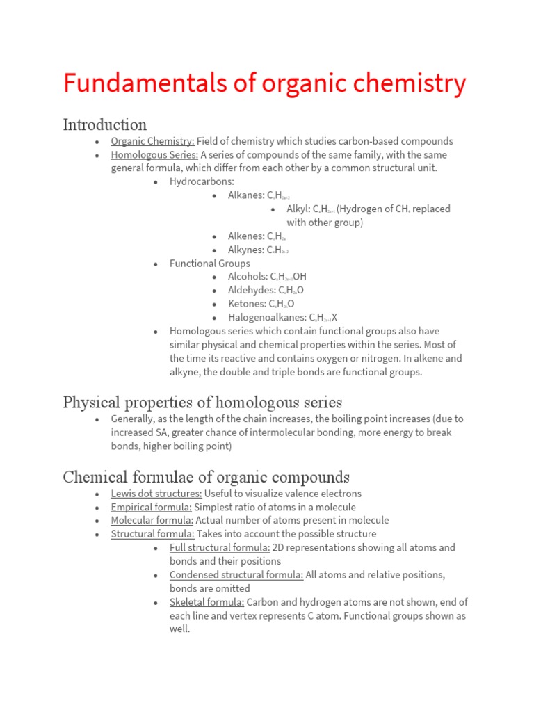5 - Fundamentals of Organic Chemistry | PDF | Functional Group | Alkene