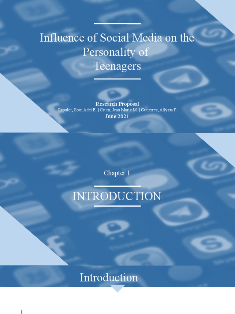 Influence of Social Media On The Personality of Teenagers | PDF ...
