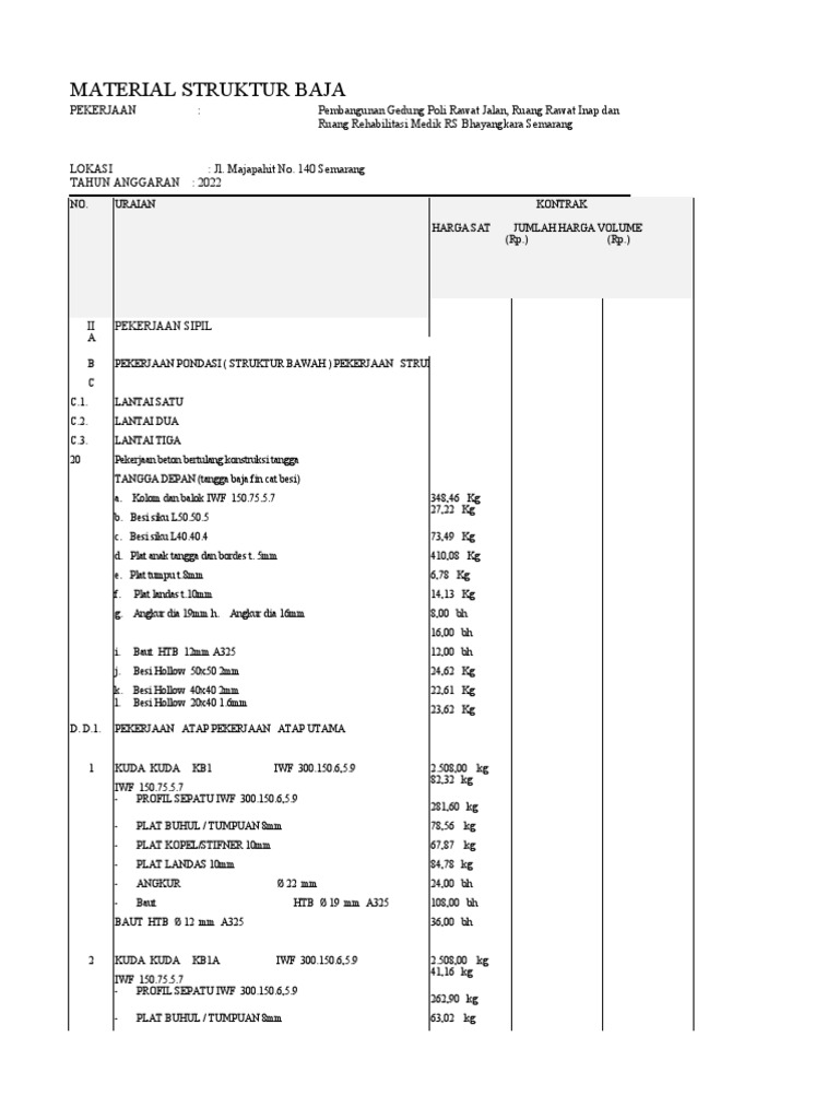 Material Struktur Tangga & Atap Baja | PDF