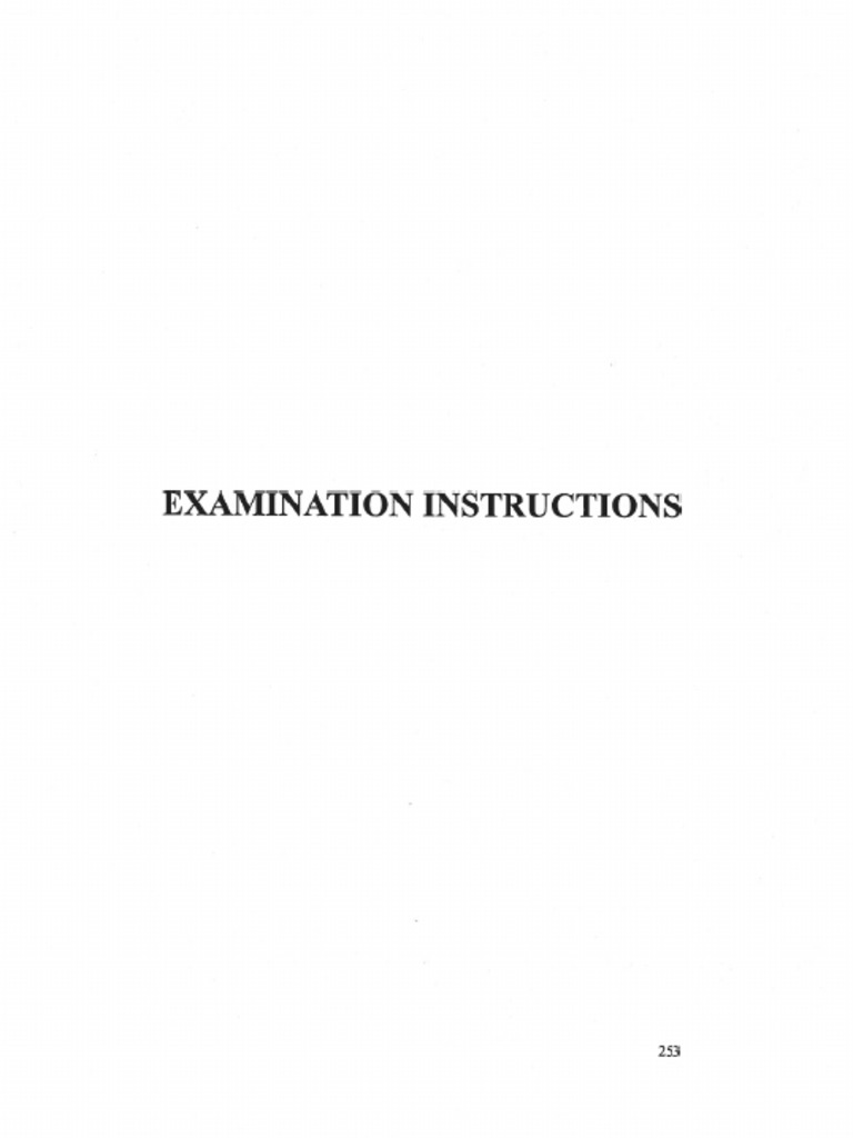 Examination Instructions | PDF