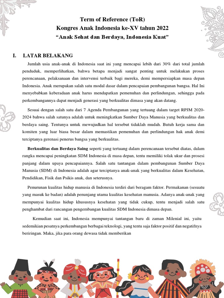 TOR Dan Susunan Acara KAI | PDF